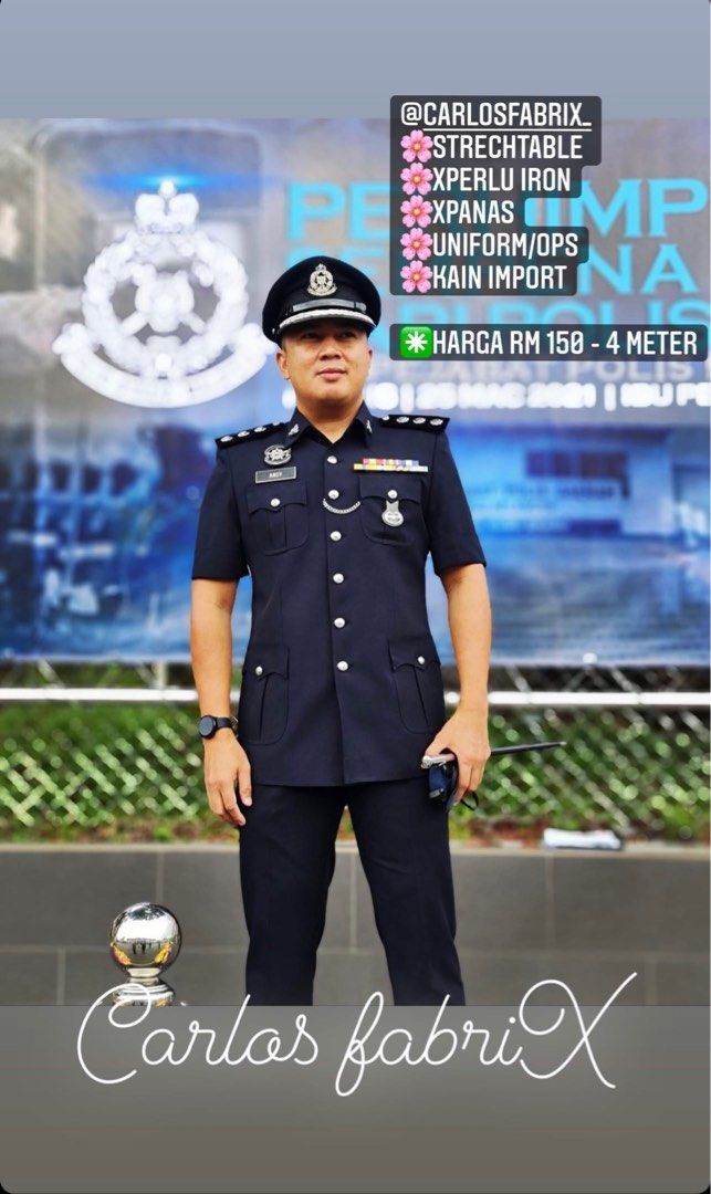 Kain Accura untuk Uniform PDRM, Men's Fashion, Coats, Jackets and ...
