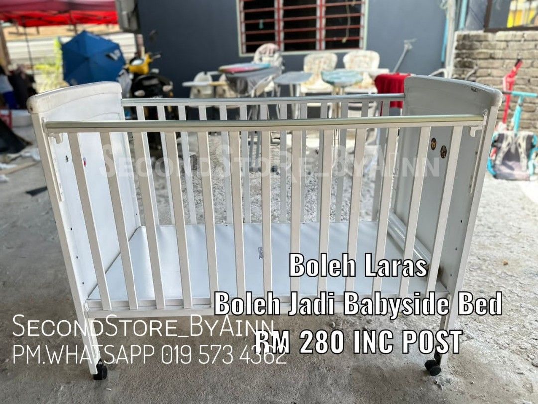 Katil Baby Terpakai Boleh Laras, Babies & Kids, Baby Nursery & Kids ...