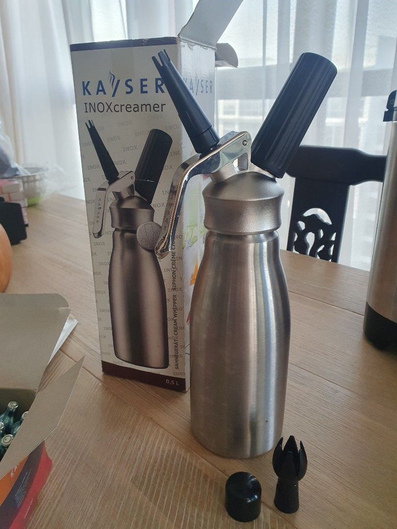 Kayser INOX creamer whipper Stainless Steel with 40 chargers, TV & Home ...