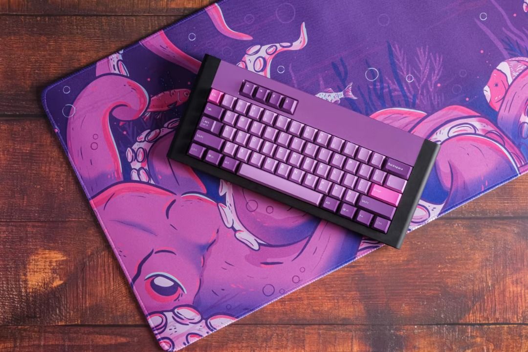 Kinetic Labs PolyCaps Octopus PBT Keycaps | Double-shot PBT | Purple ...