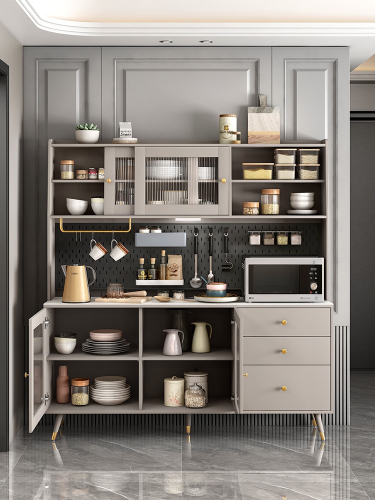 KITSCH Rustic Ash Grey Kitchen Cabinet, Furniture & Home Living ...