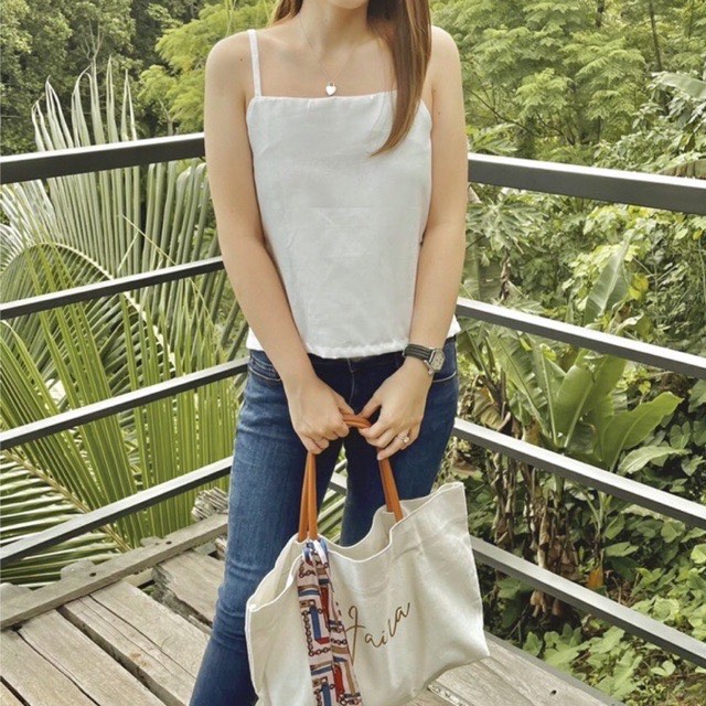 La Coco Babe two way linen top on Carousell