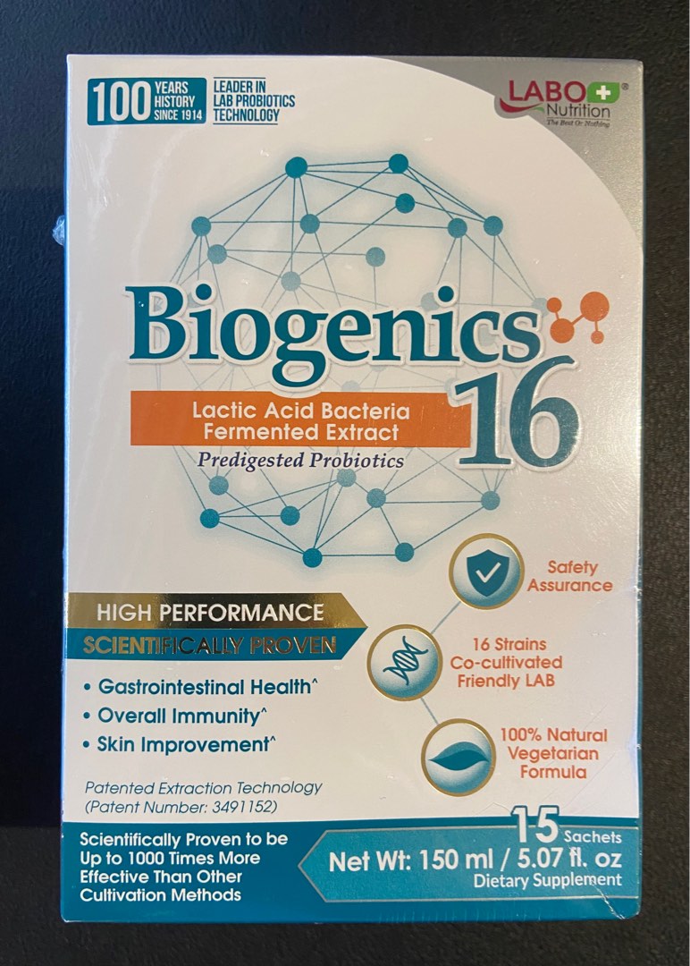 Labo Nutrition Biogenics 16 Probiotic, Health & Nutrition, Health ...