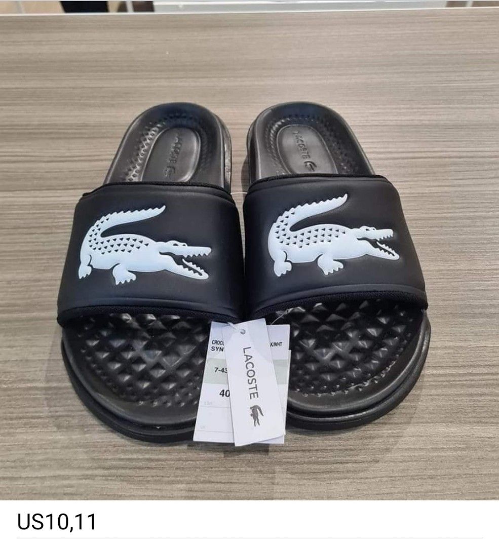 Lacoste Men's Slides, Men's Fashion, Footwear, Slippers & Slides on ...
