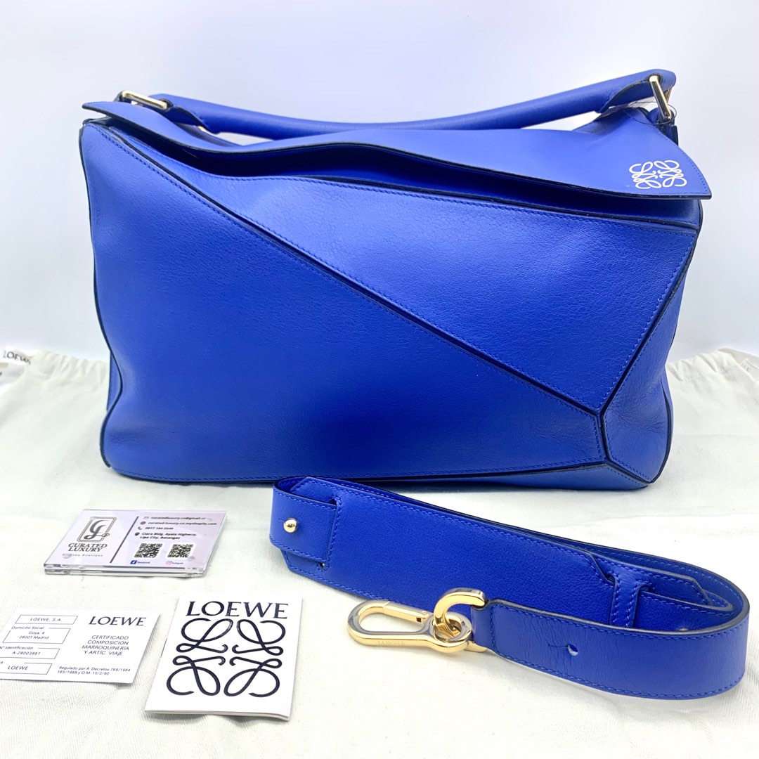 Loewe Large / Travel Size Puzzle Bag (Blue), Luxury, Bags & Wallets on ...