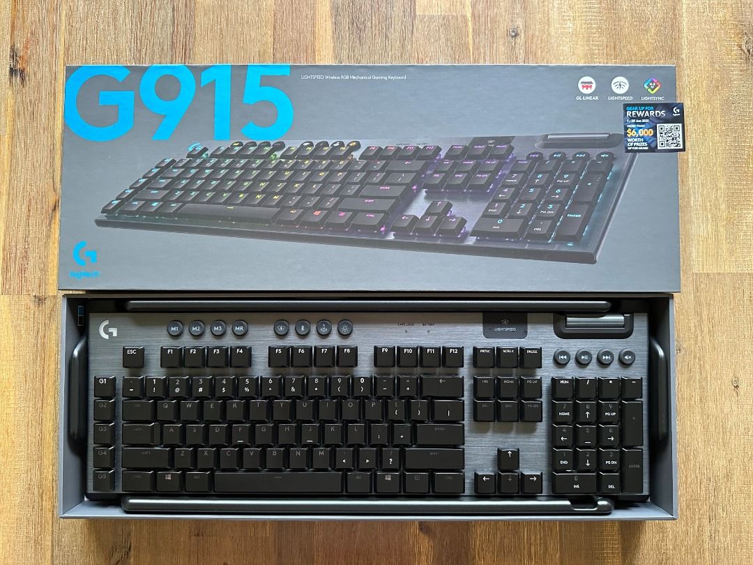 Logitech G915 RGB Wireless Mechanical Gaming Keyboard (Linear ...