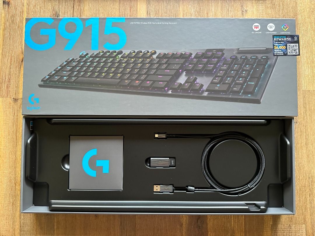 Logitech G915 RGB Wireless Mechanical Gaming Keyboard (Linear ...