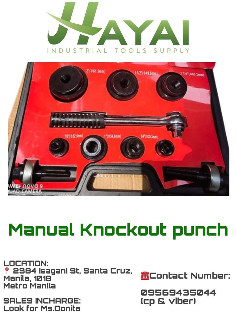 Manual Ratchet Knockout punch, Commercial & Industrial, Industrial ...