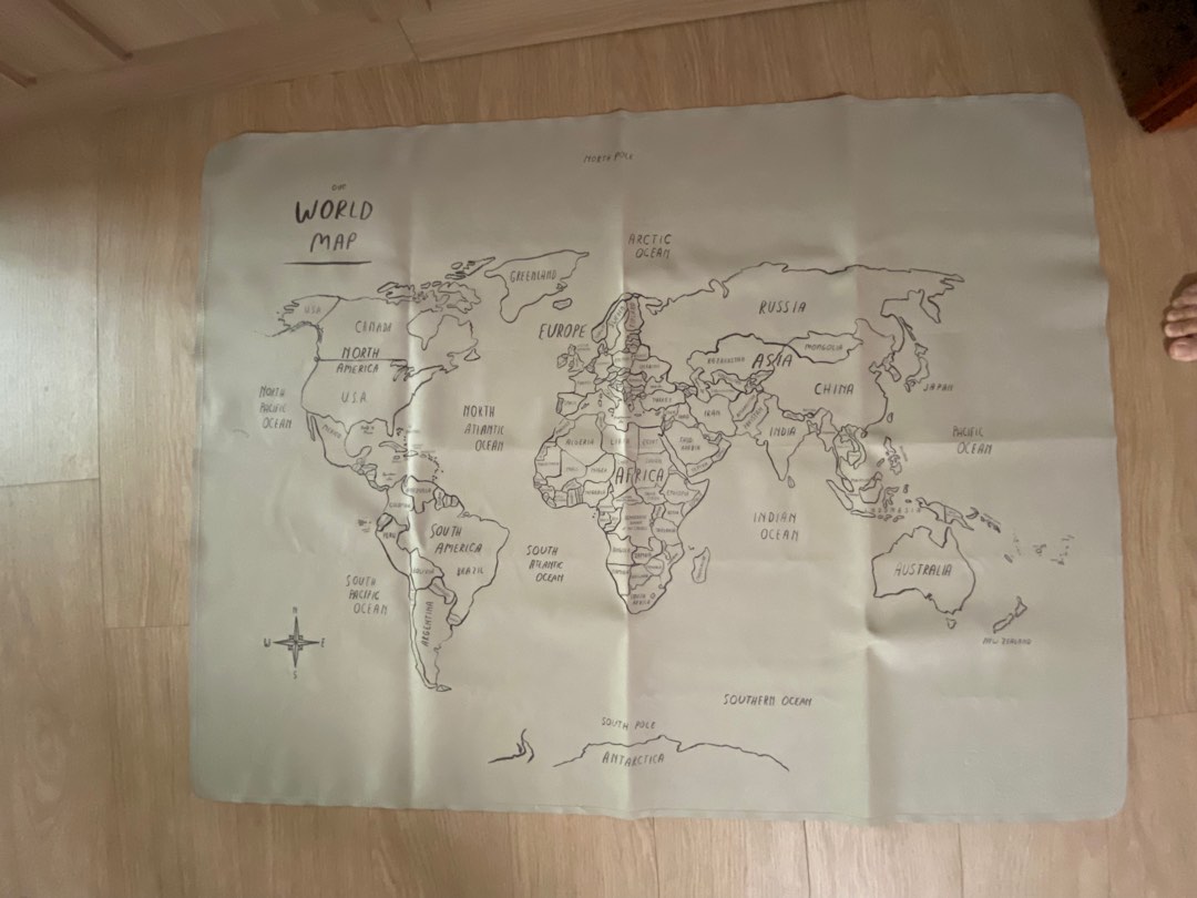 Mini+ Gathre leather world map, Hobbies & Toys, Toys & Games on Carousell