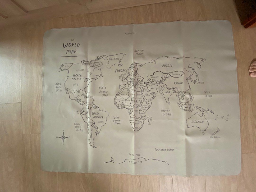 Mini+ Gathre leather world map, Hobbies & Toys, Toys & Games on Carousell