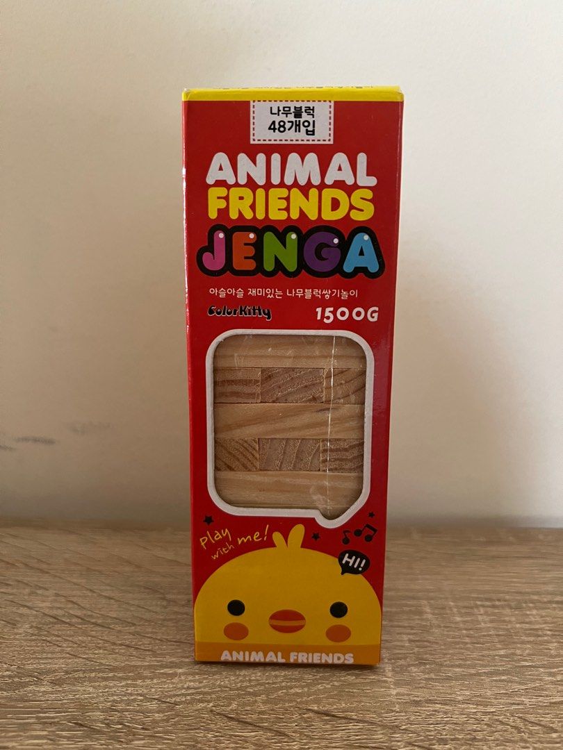 Mini Wooden Animal Friends Jenga, Babies & Kids, Infant Playtime on ...