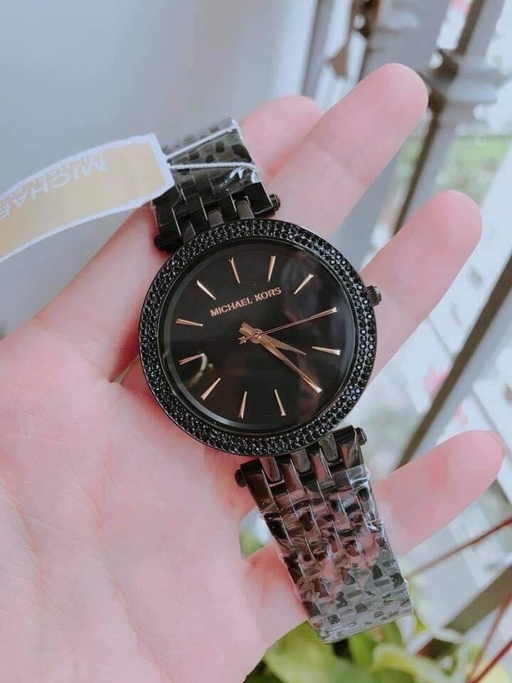 MK DARCI ALL BLACK DIAL WITH GLITZ AUTHENTIC WATCH, Women's Fashion ...