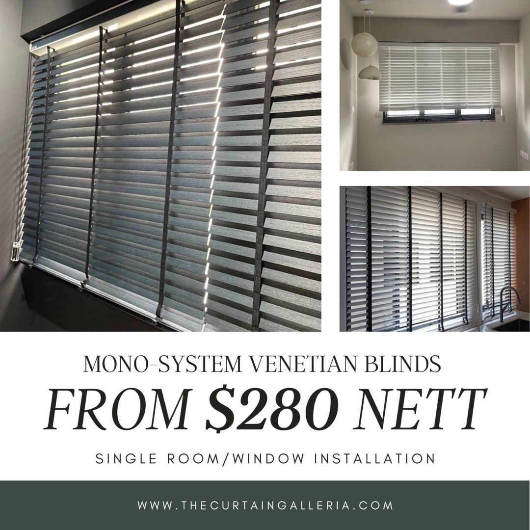 MONO-SYSTEM VENETIAN BLINDS, Furniture & Home Living, Home Decor ...