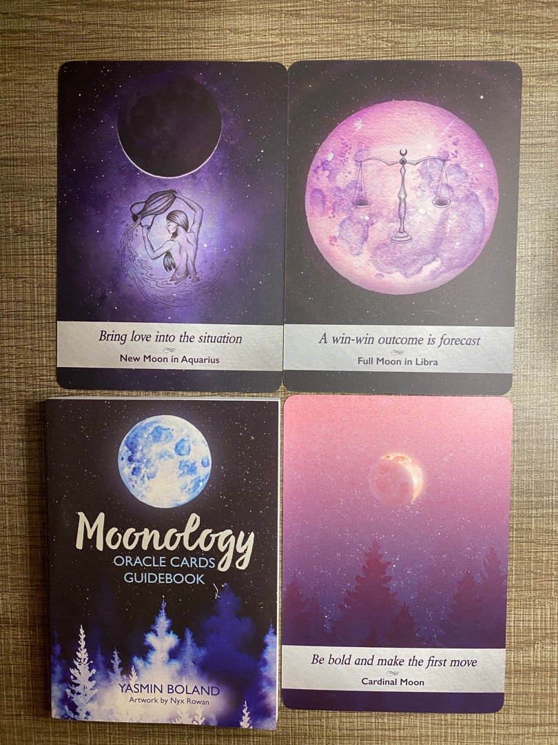 Moonology Oracle Cards A 44 Card Deck And Guidebook By Yasmine Boland