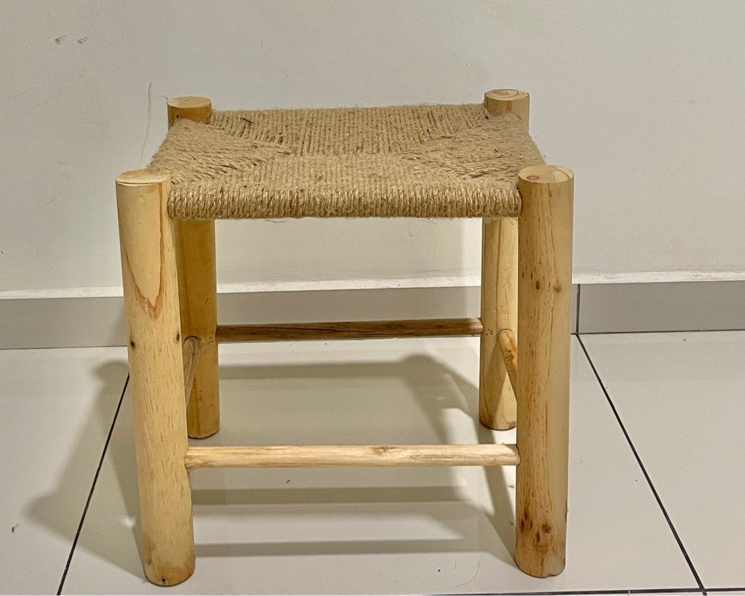 MOROCCAN WOODEN STOOL, Furniture & Home Living, Furniture, Other Home ...
