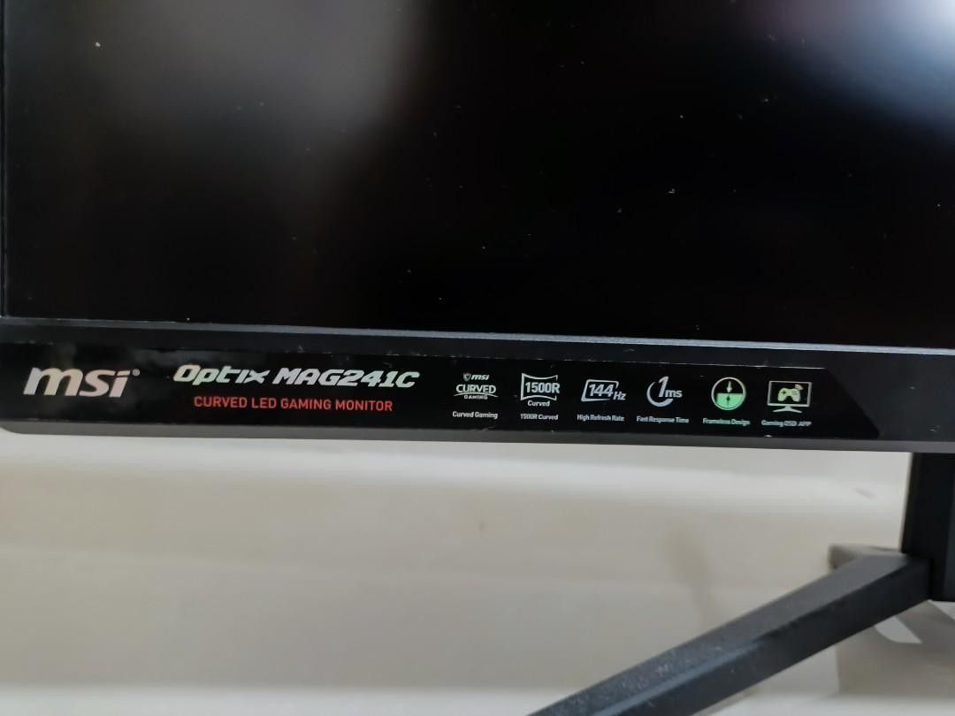 MSI Optix MAG241C 24'' inch FHD 144Hz curved gaming monitor, Computers ...