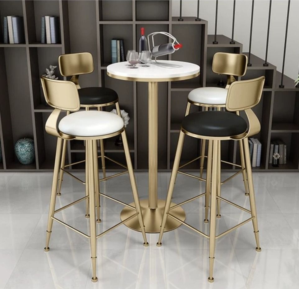 NOVA Modern Marble Bar Table & Chairs, Furniture & Home Living ...