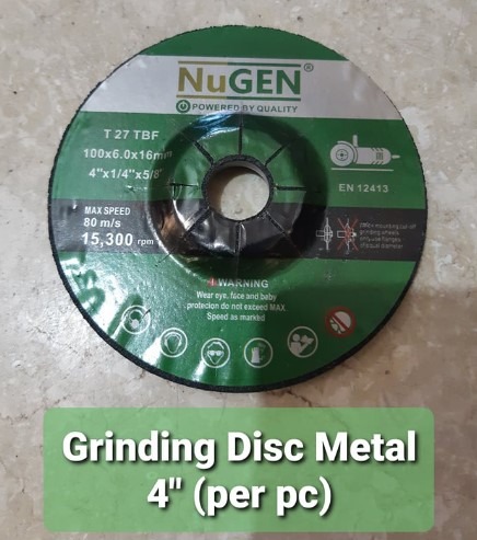 Nugen Grinding Disc 4" for Metal Grinding Wheel (per pc), Furniture ...