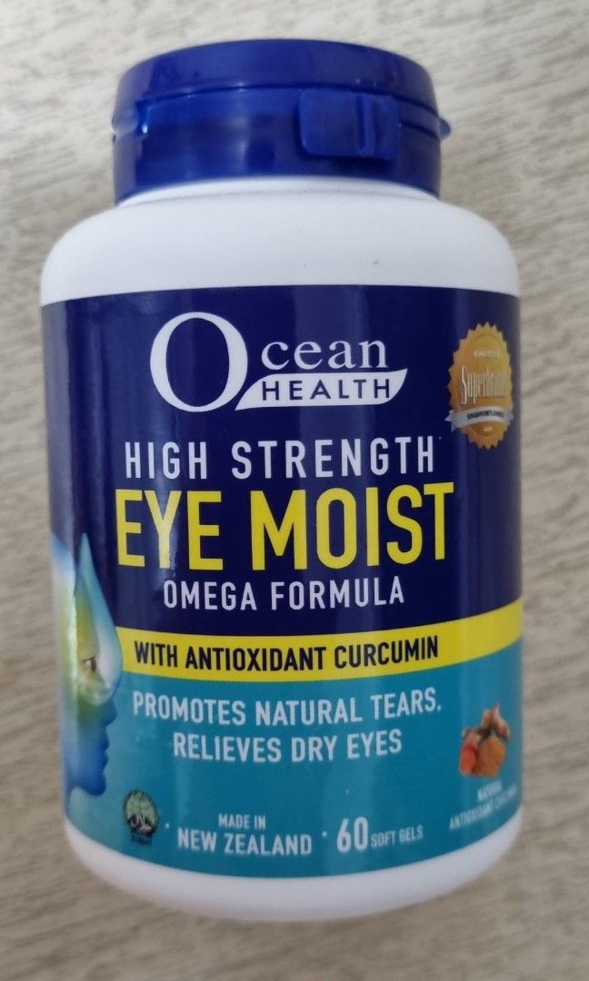 Ocean Health High Strength Eye Moist Omega Formula, Health & Nutrition ...