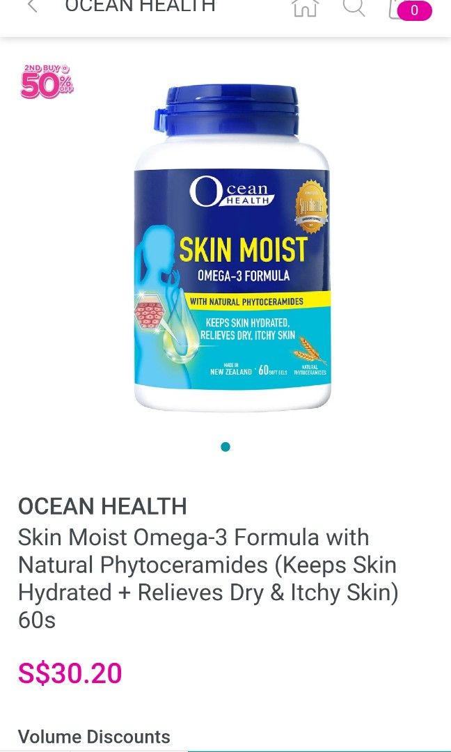 Ocean Health High Strength Eye Moist Omega Formula, Health & Nutrition ...