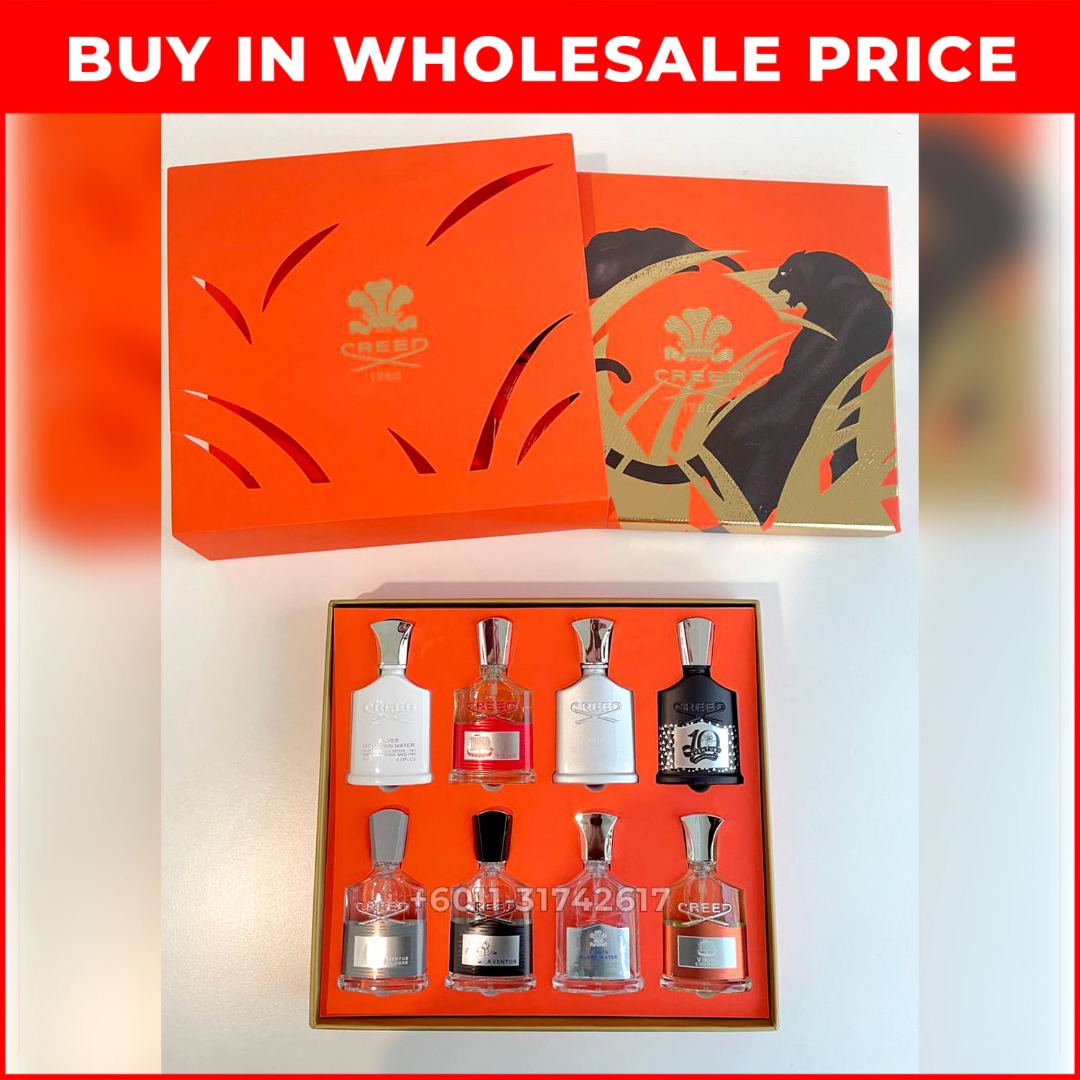 [ORIGINAL] CREED 8IN1 ORANGE BOX PERFUME SET FOR UNISEX, Beauty ...