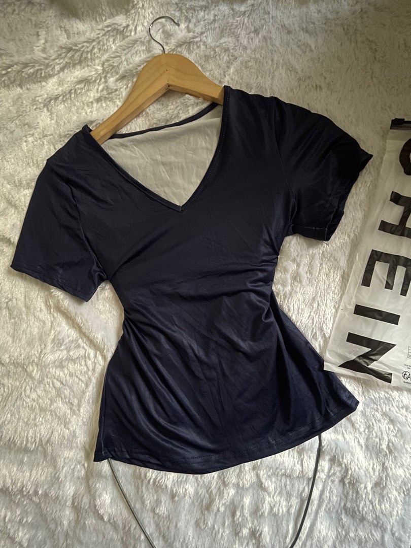 ORIGINAL SHEIN LEATHERY BASIC, Women's Fashion, Tops, Shirts on Carousell