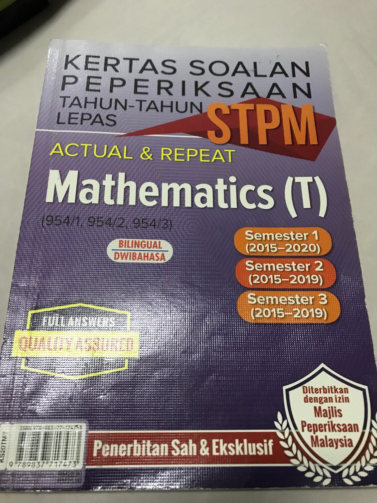 PAST YEAR QUESTION MATHEMATICS T STPM, Hobbies & Toys, Books ...