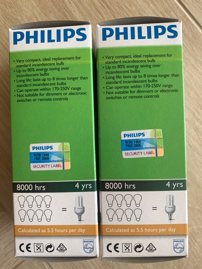 Philips Energy Saving Light - 11W (Warm White), Furniture & Home Living ...