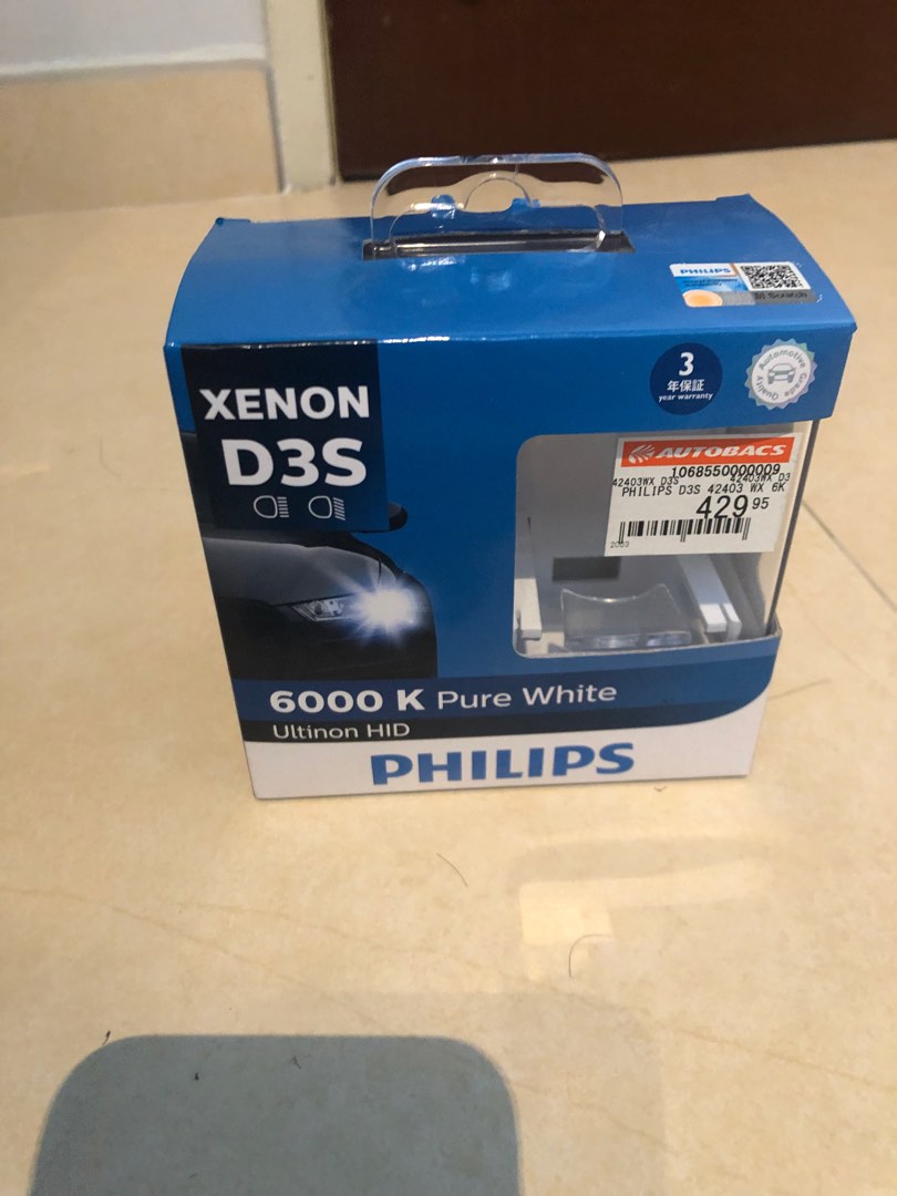 Philips Xenon D3S 6000k Pure White, Car Accessories, Electronics ...