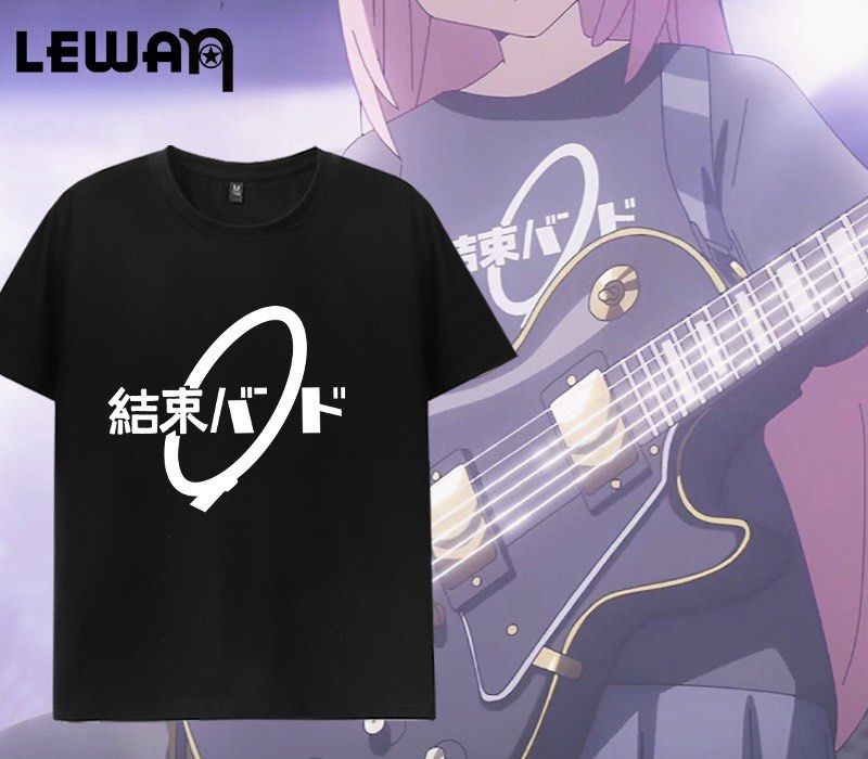 [PO] Bocchi the rock kessoku band tshirt black tee shirt top short ...