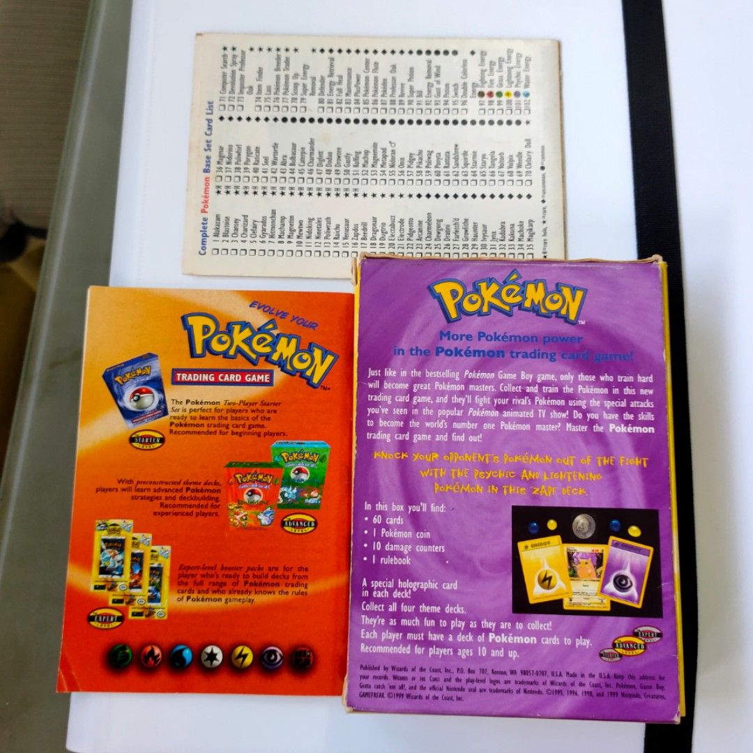Pokemon TCG Zap! Theme Deck 1999 VINTAGE, Hobbies & Toys, Toys & Games ...
