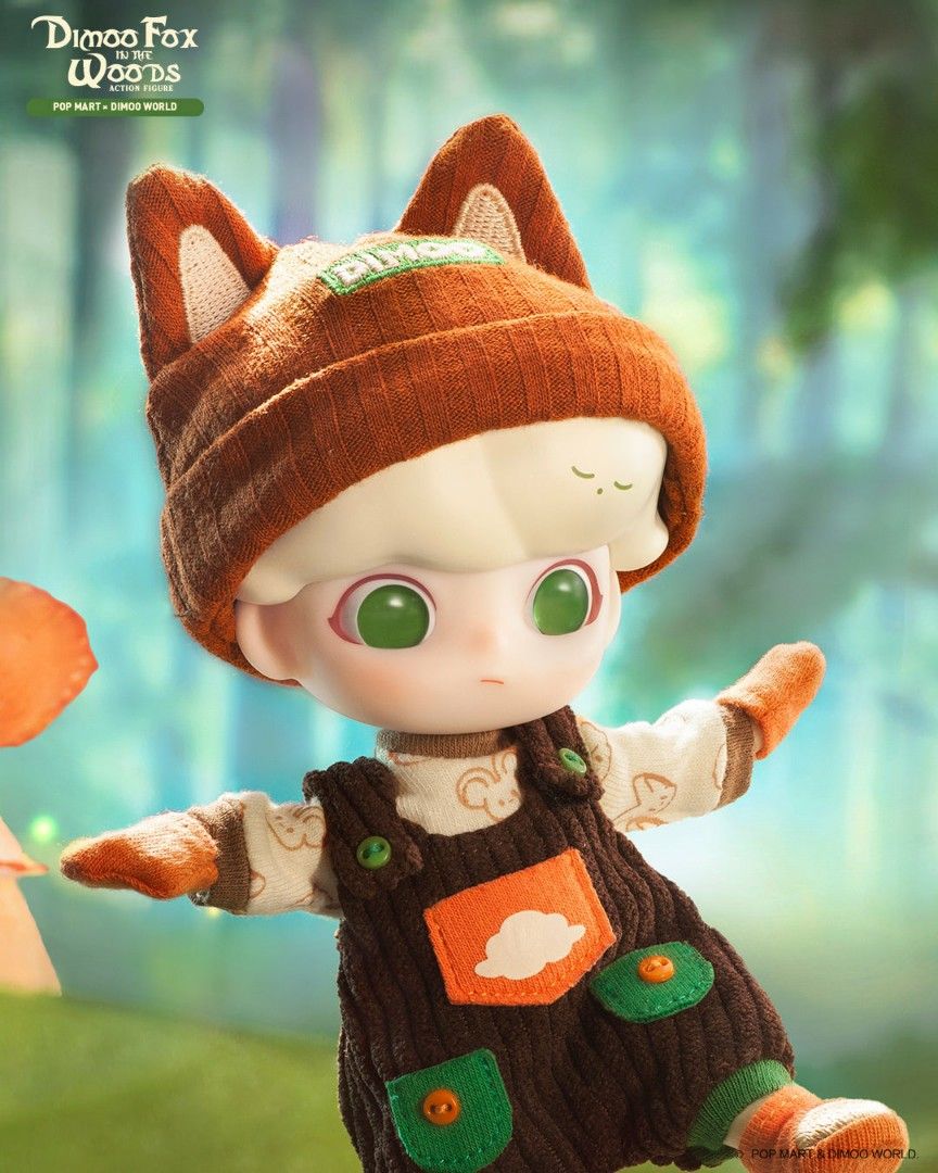 [POPMART] POPMART DIMOO FOX IN THE WOODS BJD BALL JOINTED DOLL ACTION ...