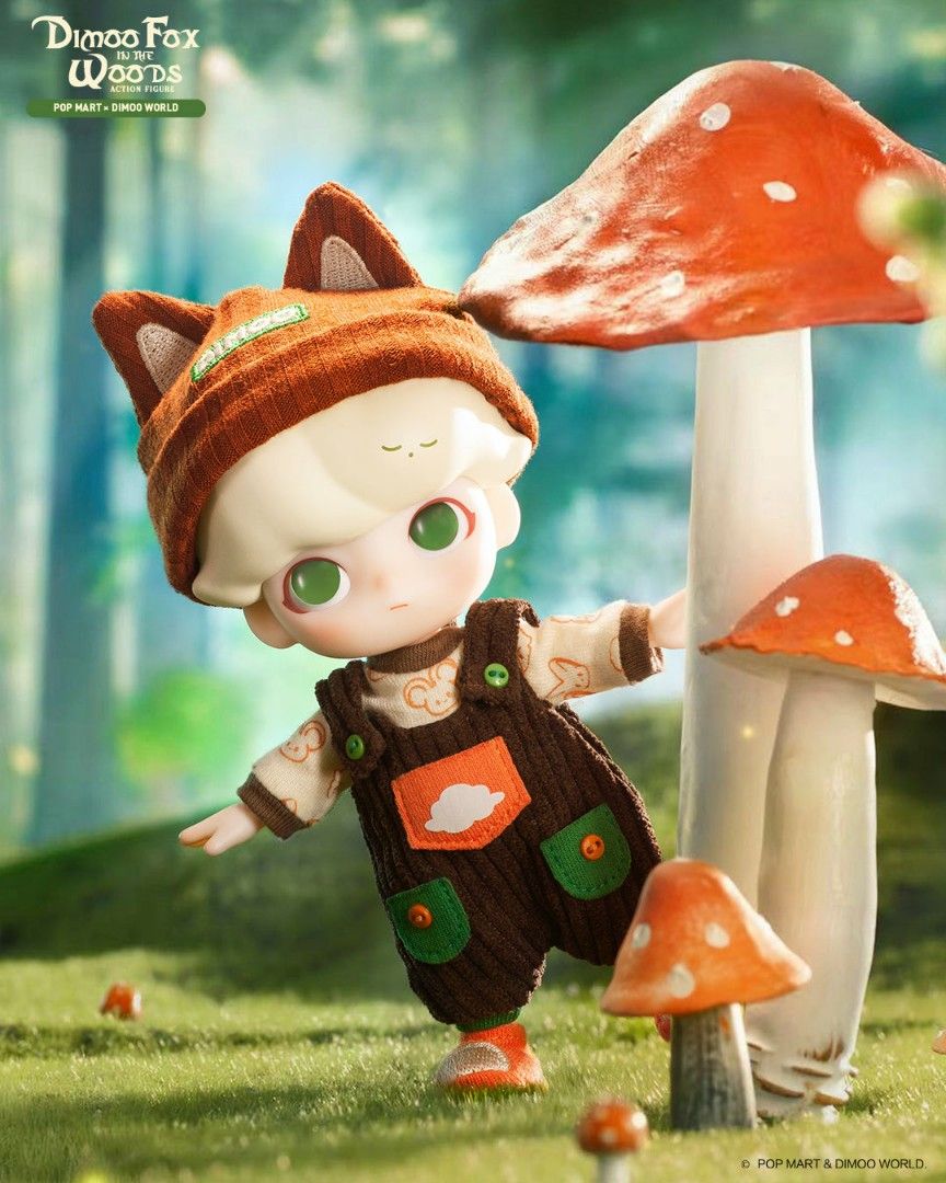 [POPMART] POPMART DIMOO FOX IN THE WOODS BJD BALL JOINTED DOLL ACTION ...