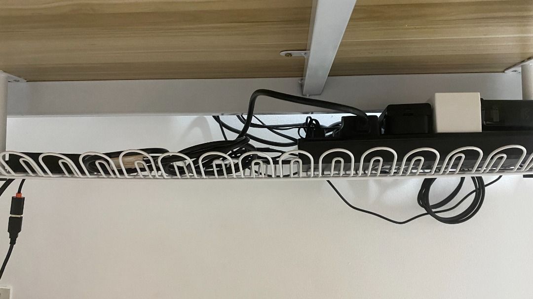 Pre loved Laminated Desk with Cable Management Tray, Furniture & Home ...