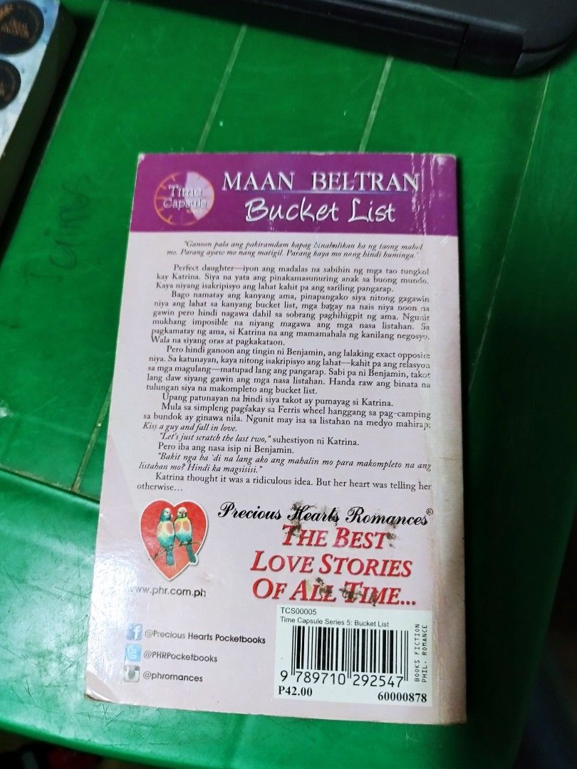 Precious Hearts Romances - "Bucket List", Hobbies & Toys, Books ...