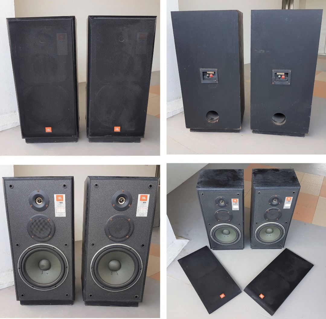 Premium JBL Speaker System, JBL CF100, 250 Watts, Made in USA, 3-Way Loudspeakers, 27 inches ...