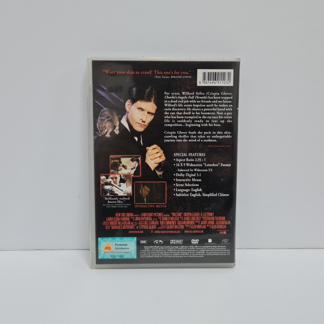 [Pre-Owned] Willard DVD, Hobbies & Toys, Music & Media, CDs & DVDs on ...