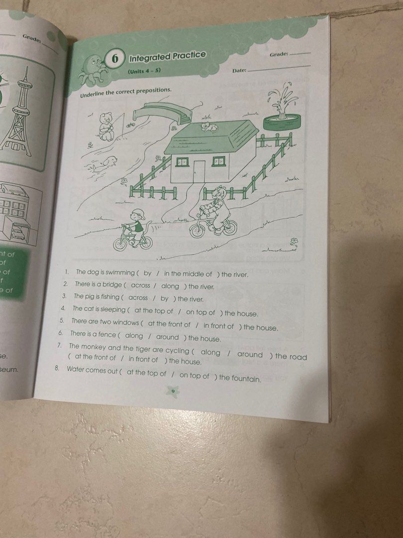 Primary 6 English Exercise Prepositions with answers 小學英文練習 附答案 小六, 興趣及 ...