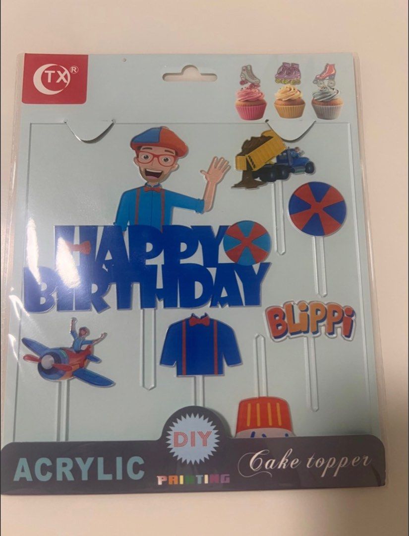 [Ready Stock] New Arrival ~ Blippi Happy Birthday Acrylic cake ...