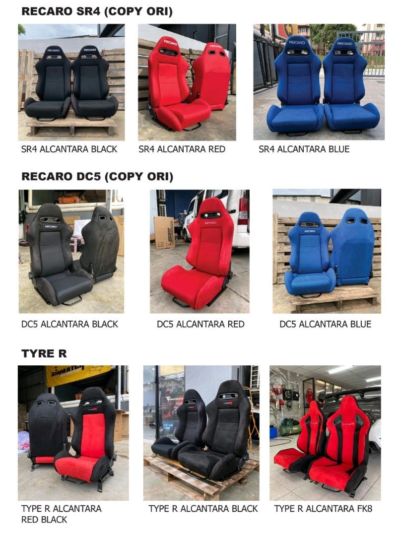 🚘RECARO SEATS FULL SERIES, Car Accessories, Accessories on Carousell