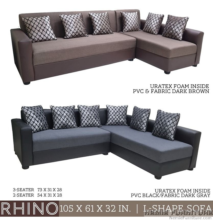 RHINO L-shape sofa set, Furniture & Home Living, Furniture, Sofas on ...