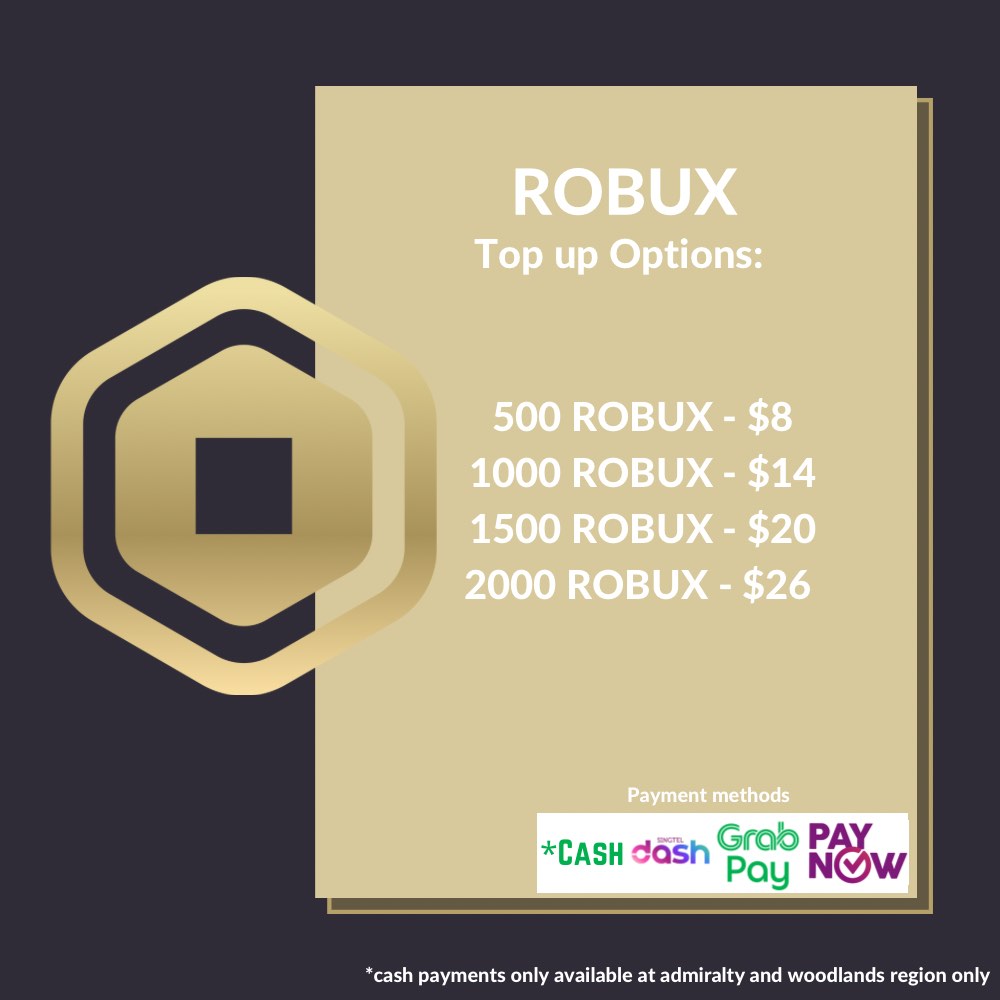 Roblox Robux Top-up, Video Gaming, Gaming Accessories, In-Game Products ...