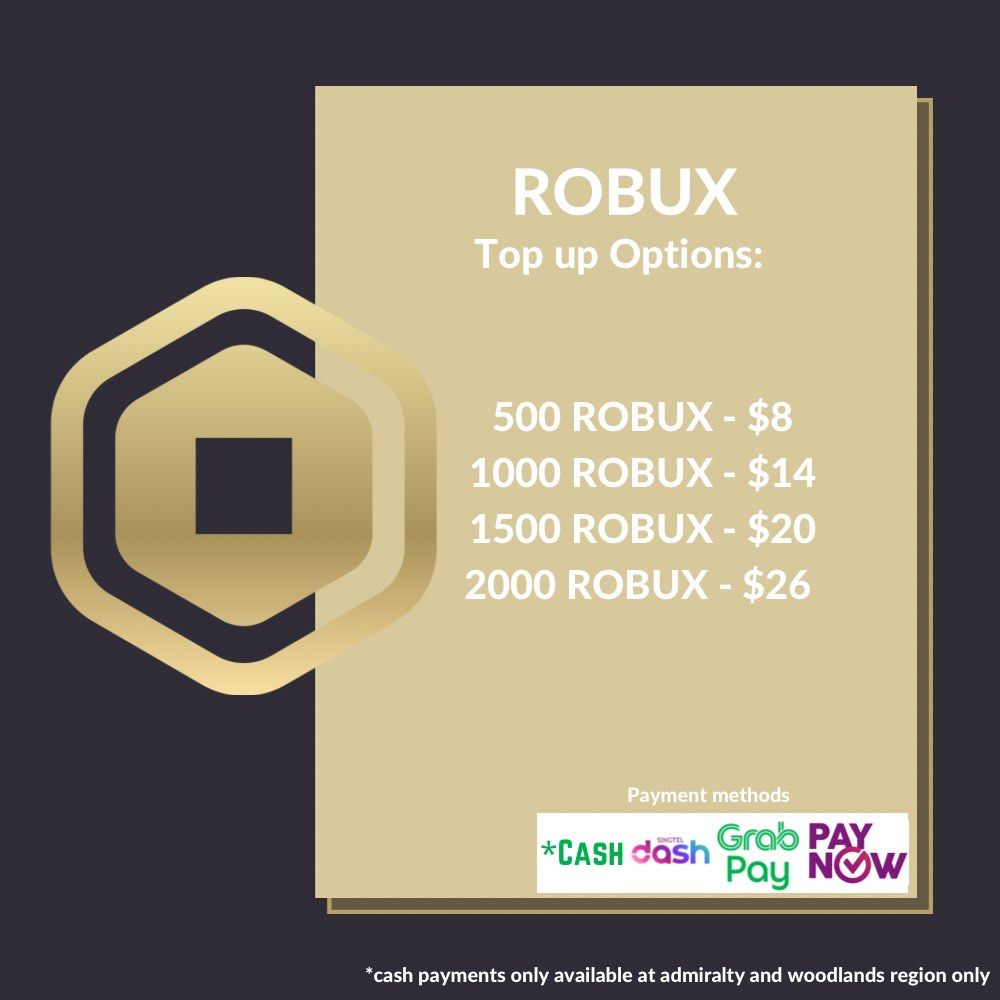 Roblox Robux Top-up, Video Gaming, Gaming Accessories, In-Game Products ...