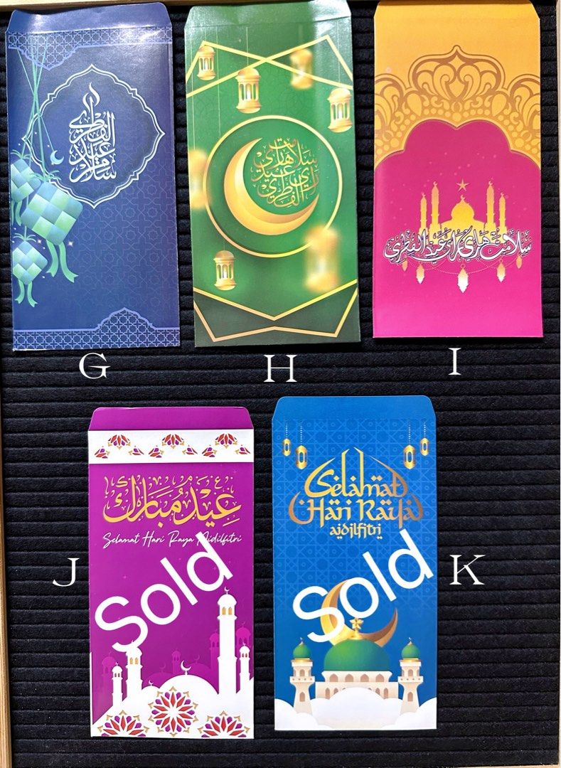 Sampul Duit Raya Green Packet ($1.20/pkt), Hobbies & Toys, Stationery ...