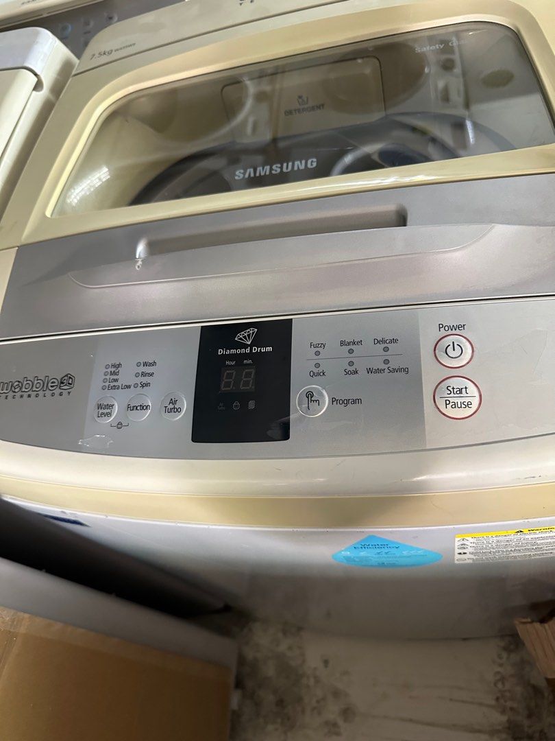 Samsung wobble 7.5kg top load washing machine, TV & Home Appliances ...