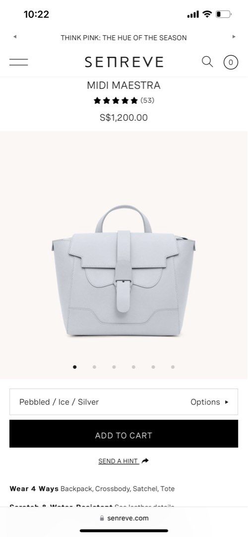 Senreve MIDI MAESTRA in ice pebbled leather, Luxury, Bags & Wallets on ...
