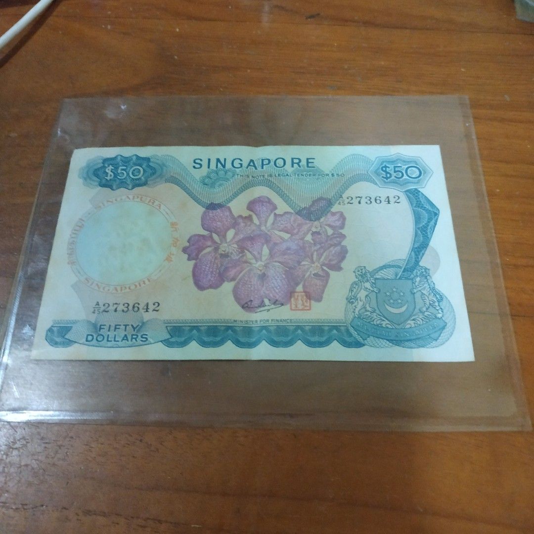 Singapore $50 , Orchid note, Hobbies & Toys, Memorabilia & Collectibles ...