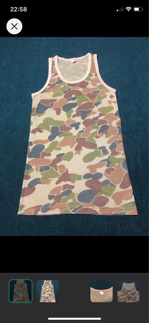Singlet camo army frogskin, Men's Fashion, Activewear on Carousell