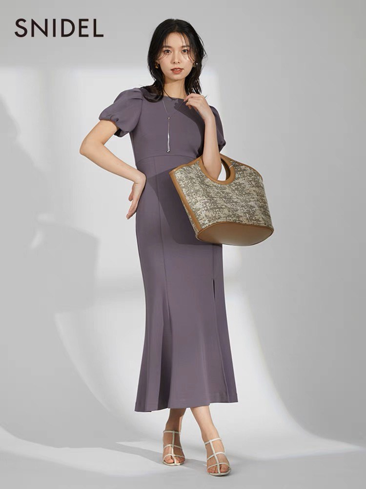 Snidel Morandi purple dress NEW, Women's Fashion, Dresses & Sets ...