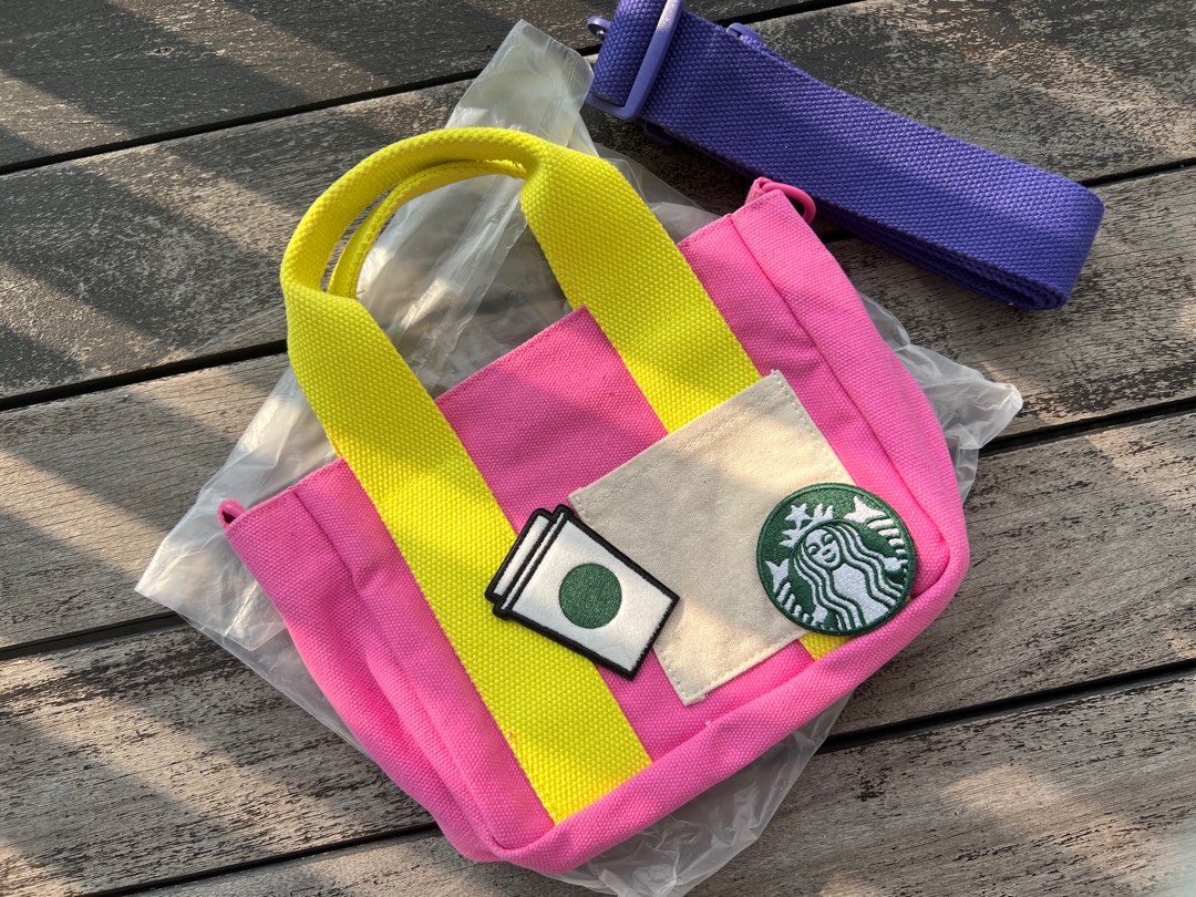 Starbucks Colour-Block Mini Tote Bag, Women's Fashion, Bags & Wallets ...